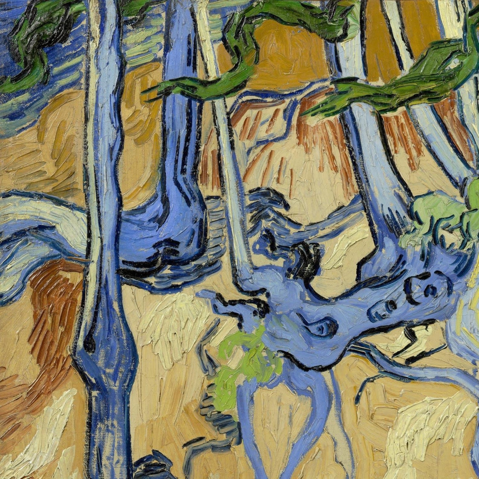 Van Gogh, Tree Roots, 1890, Fine Reproduction, Fine Art Print - Etsy
