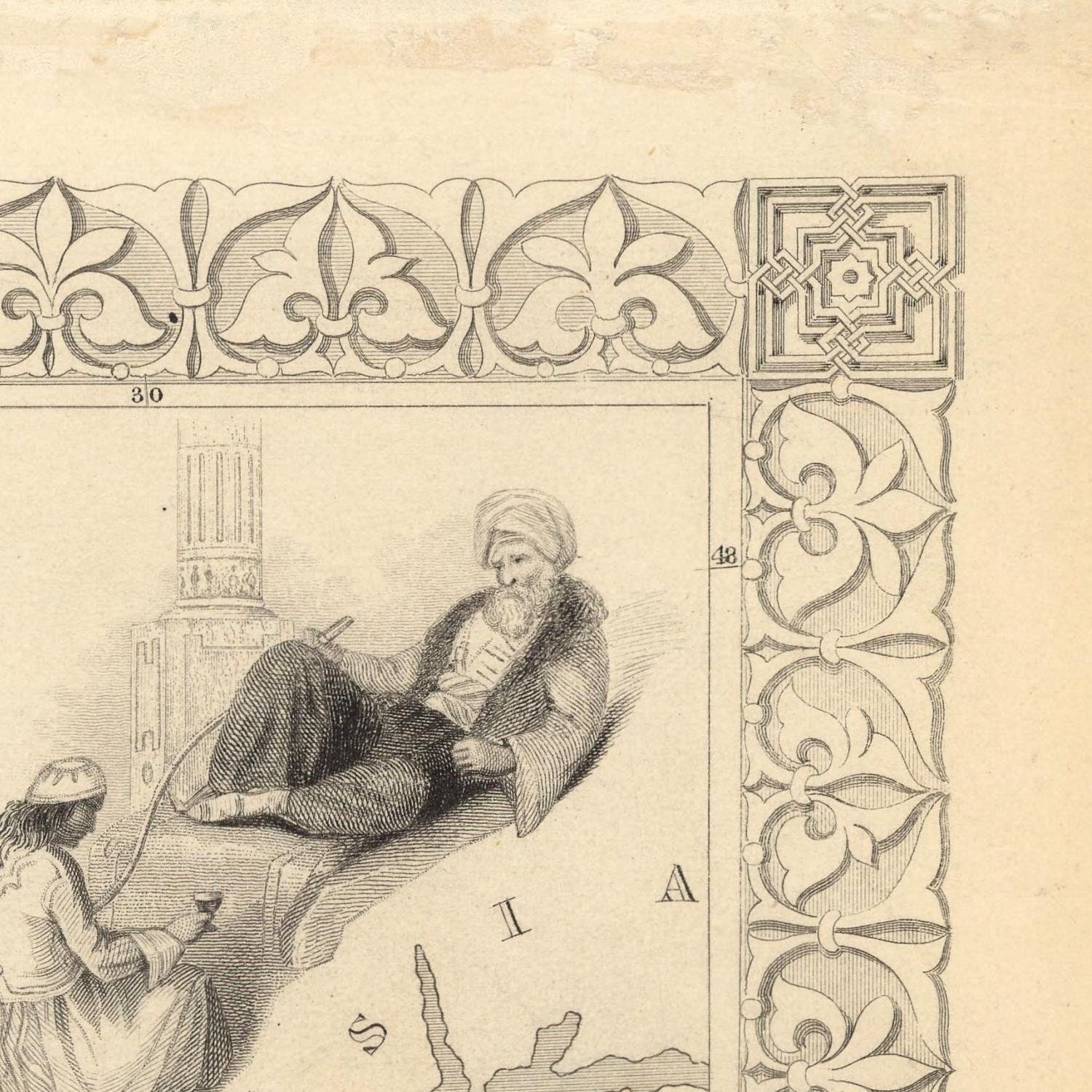 Old Map of Turkey in Europe 1851 Antique Map Fine | Etsy