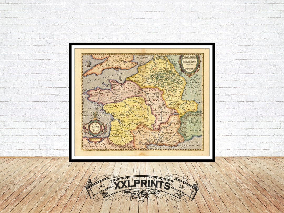 1624 France Map Print: Roman Empire Era, Fine Art Reproduction - Etsy