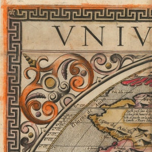 Ancient Map of the World, 1601, Extremely Rare, Beautiful Map, Fine ...