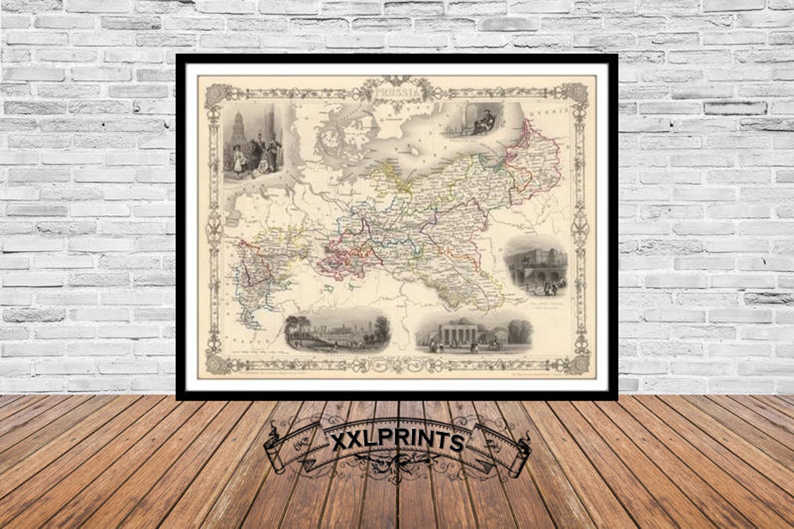 Old Map of Prussia 1851 Antique Map Fine Reproduction | Etsy