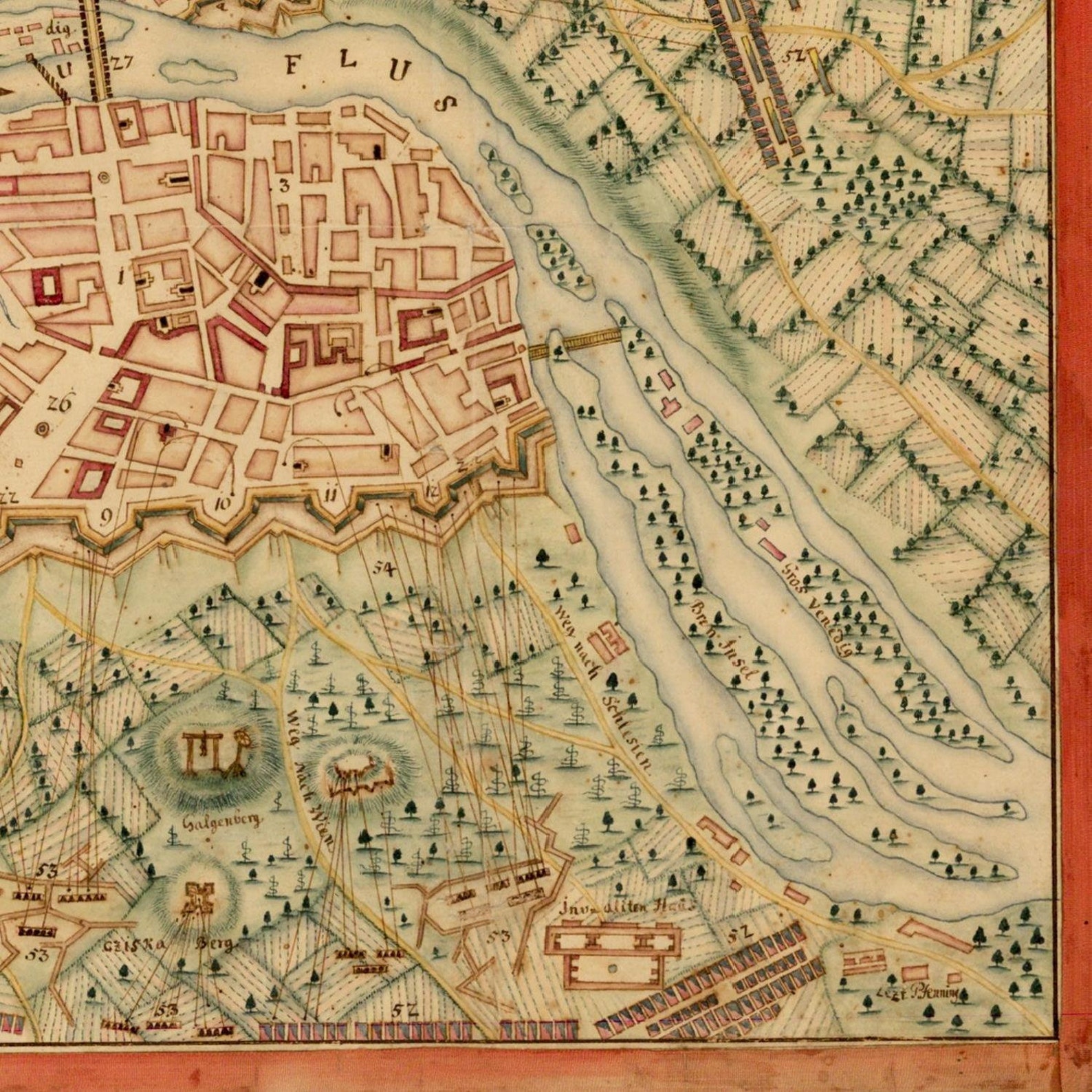 Antique Prague Map Print, 1744 City Plan, Fine Art Reproduction - Etsy