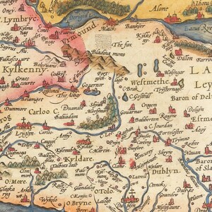 Ancient Ireland Map Print: 1573 Hibernia Fine Art Reproduction - Etsy