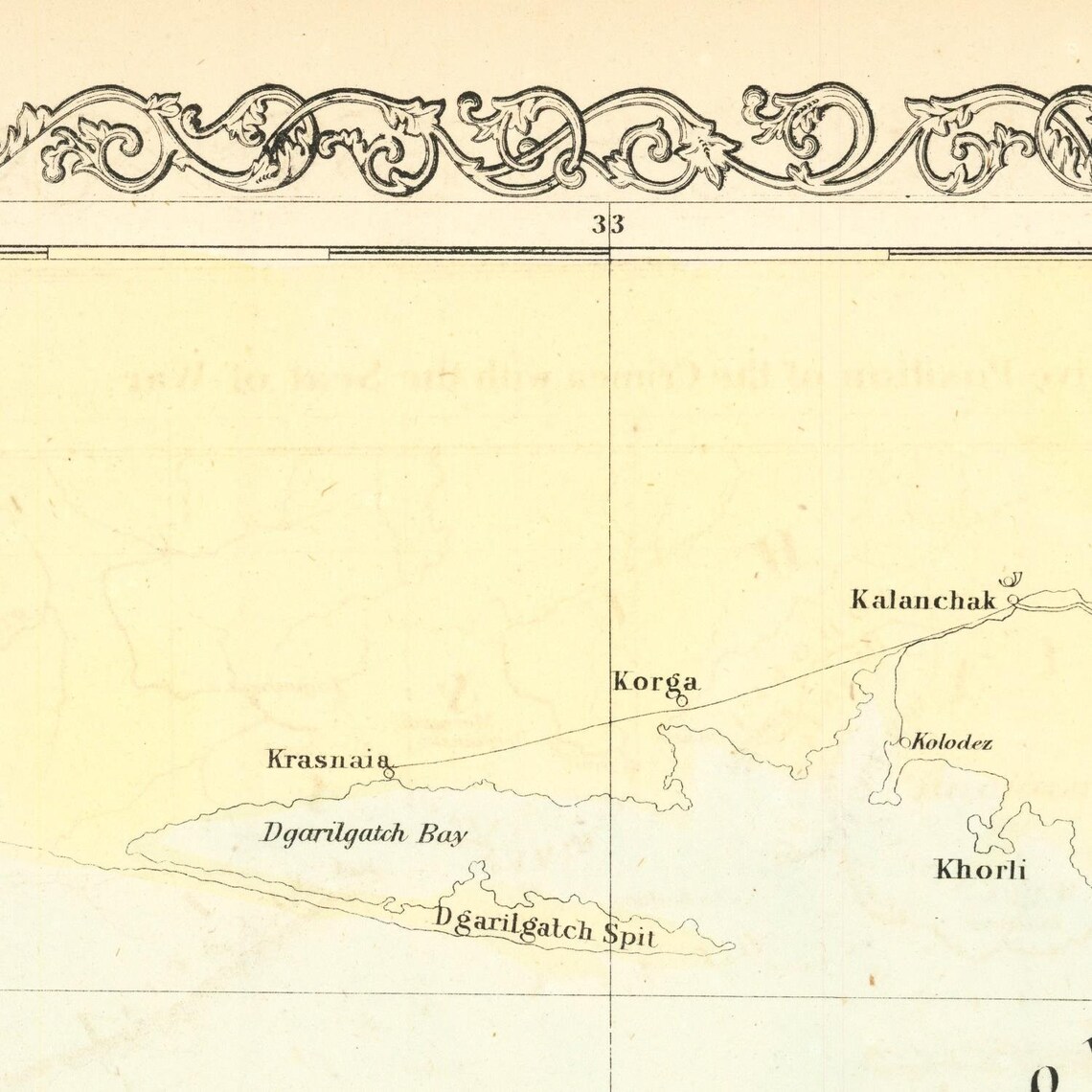 Old Map of Crimea 1857 Rare Map Fine Reproduction Large | Etsy