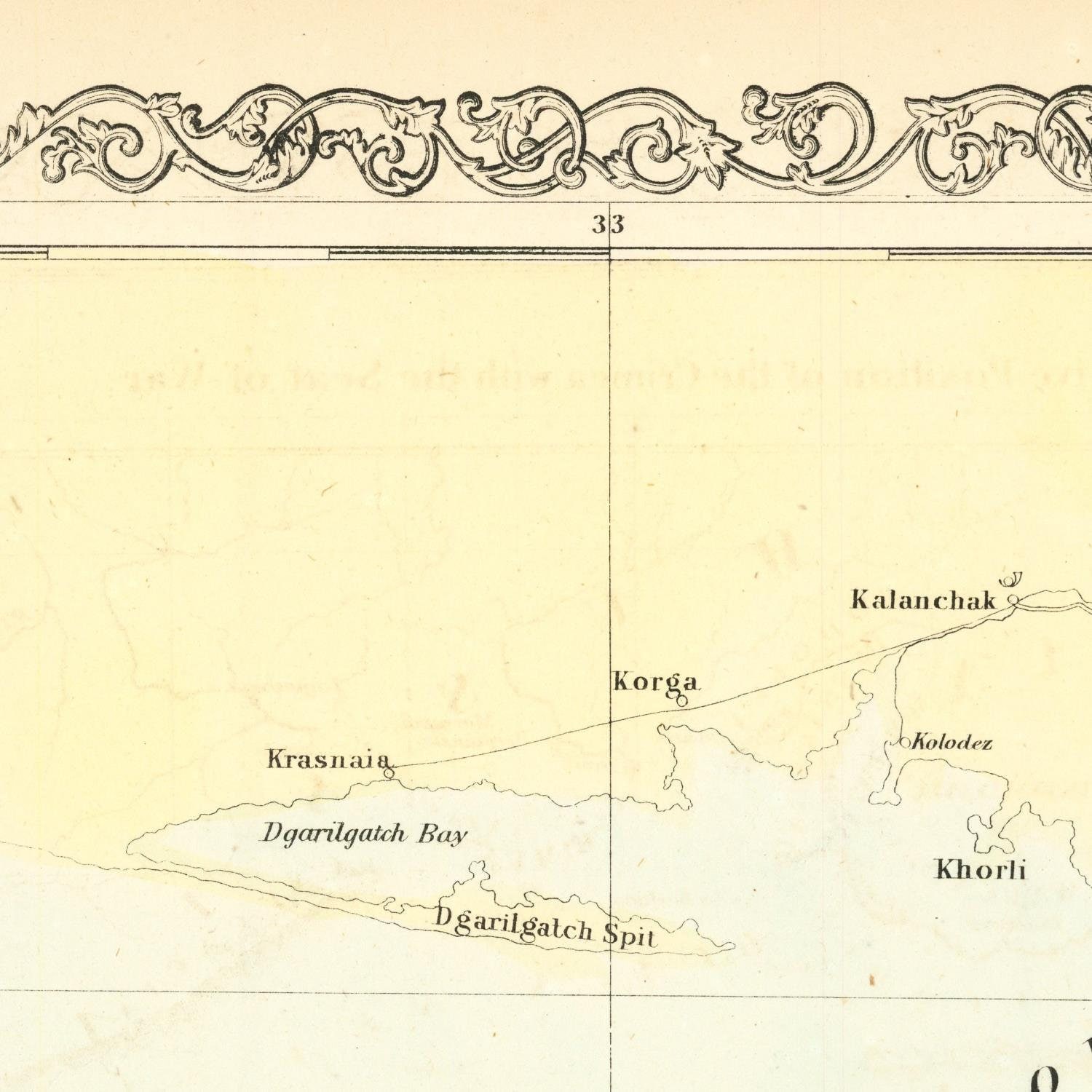 Old Map of Crimea 1857 Rare Map Fine Reproduction Large | Etsy