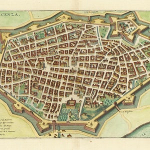 Ancient Piacenza Map Print, 1688: Fine Art Reproduction - Etsy