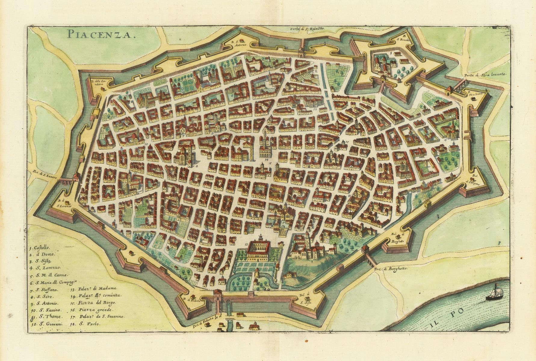 Ancient Piacenza Map Print, 1688: Fine Art Reproduction - Etsy