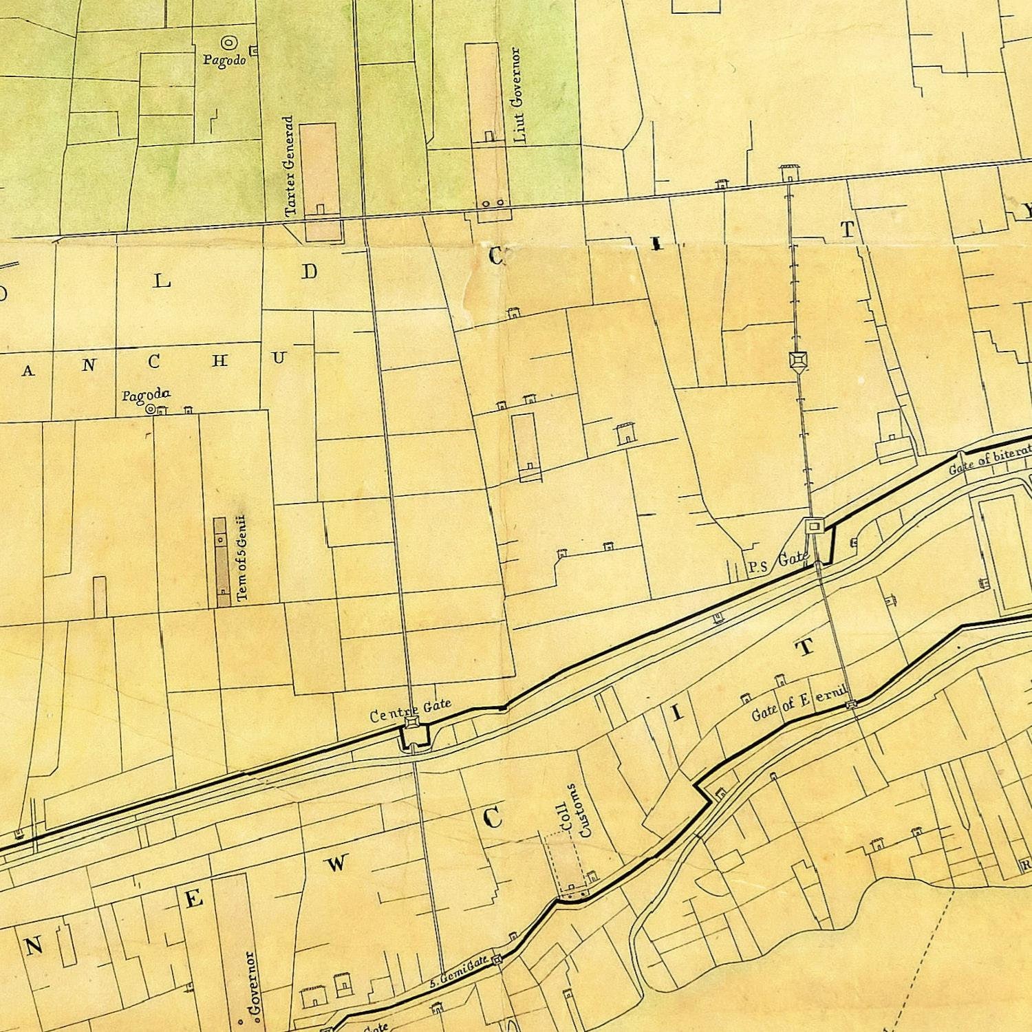 Old Map of Canton China 1885 Guangzhou Antique Map Rare - Etsy