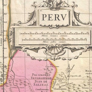 Antique Peru Map Print: 1700s Historical Fine Art Reproduction - Etsy