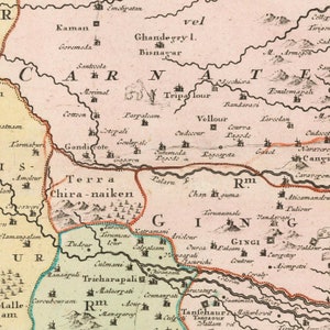Antique India Map Print: 1733 Rare Fine Art Reproduction - Etsy