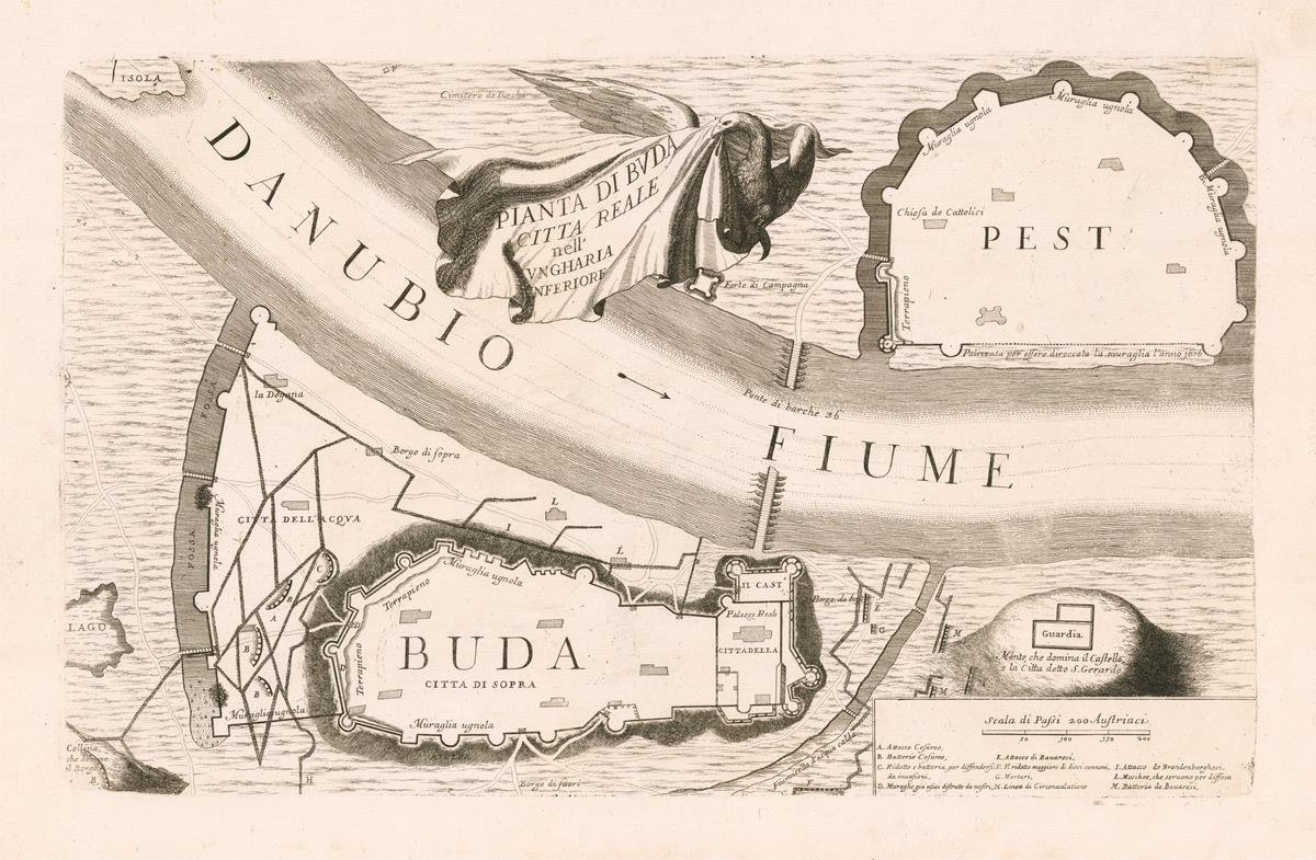 Ancient Map of Buda and Pest 1695 City Plan Very Rare - Etsy