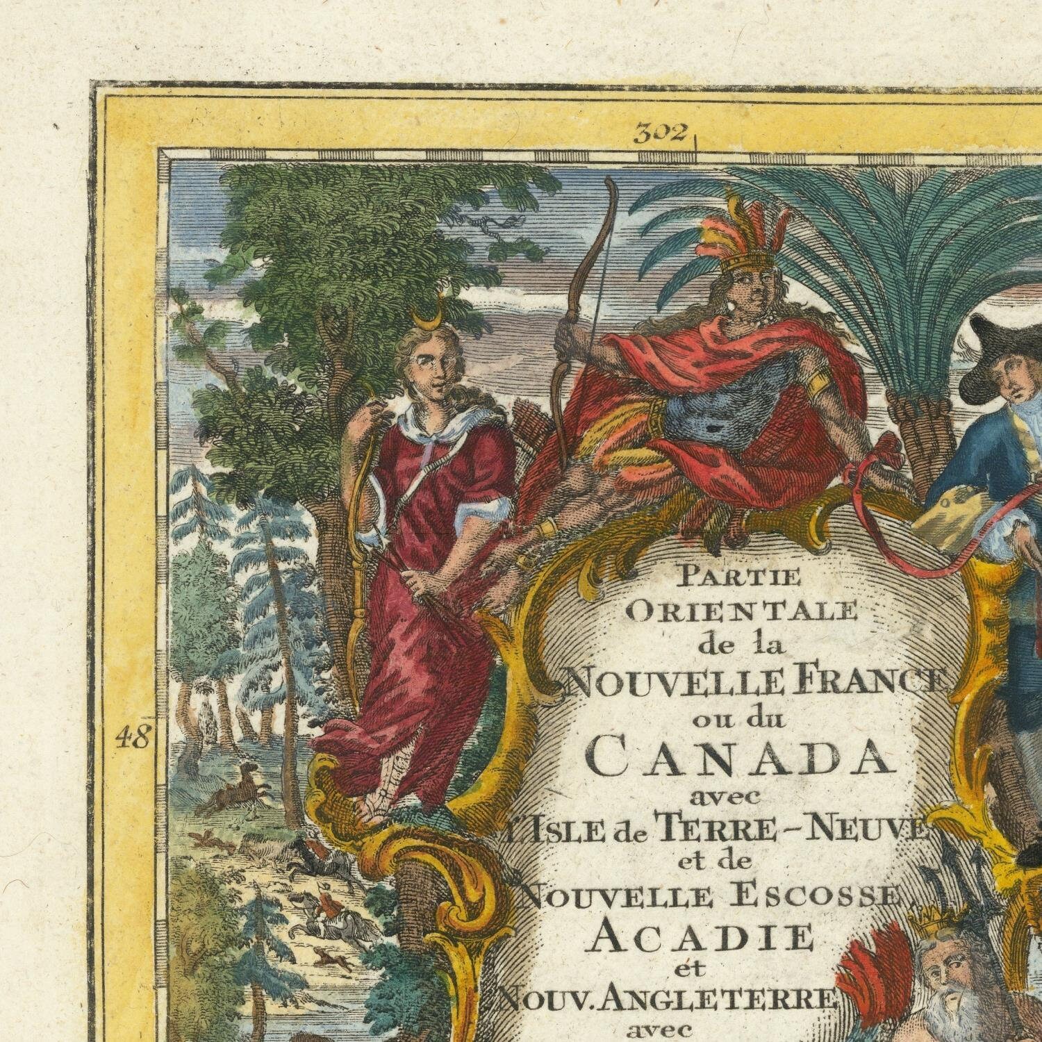 Ancient Map of New France Canada 1750 Very Rare Fine - Etsy