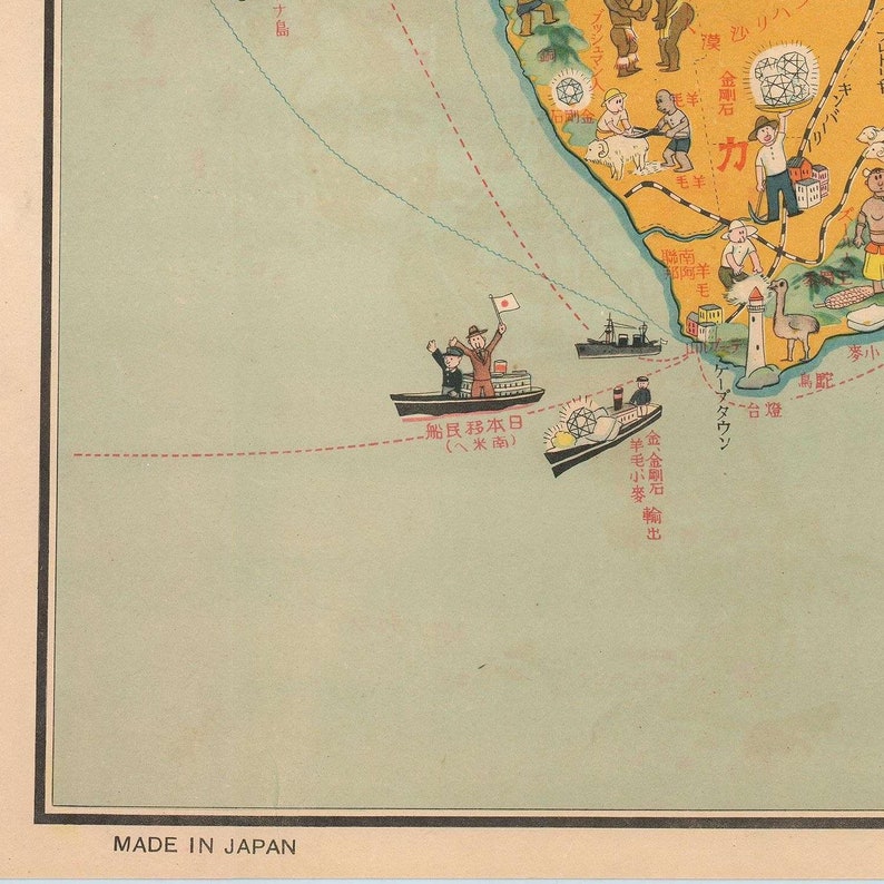 1933 Pictorial World Map: Japanese Fine Art Print - Etsy Canada