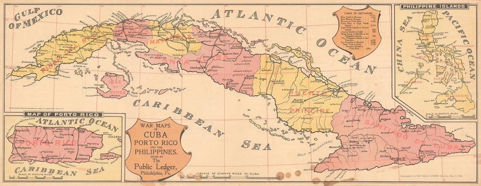 Antique Cuba Map Print, 1898: Fine Art Reproduction - Etsy