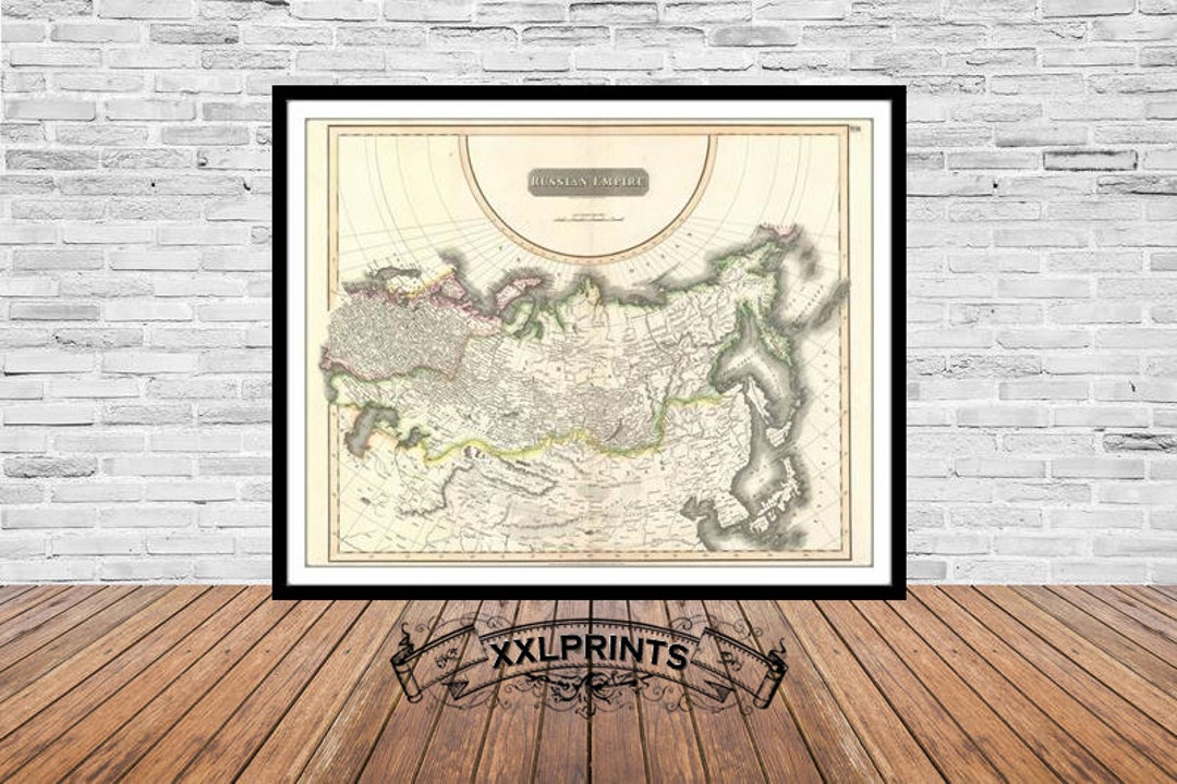 Old Map of Russian Empire, 1814. Antique Map, Fine Reproduction, Large ...