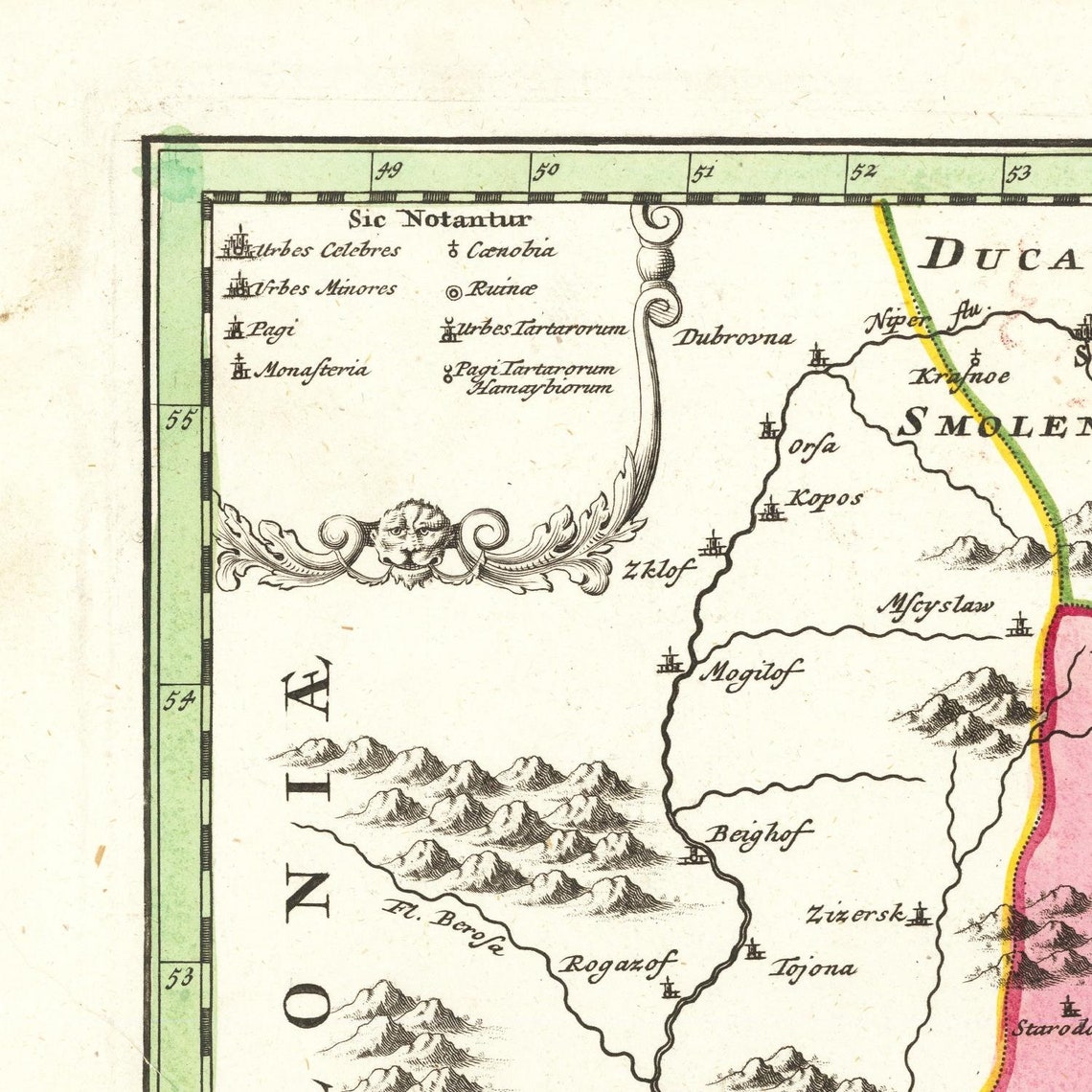 Old Map of Pontus Euxinus Black Sea 1720 Rare Map Antique | Etsy
