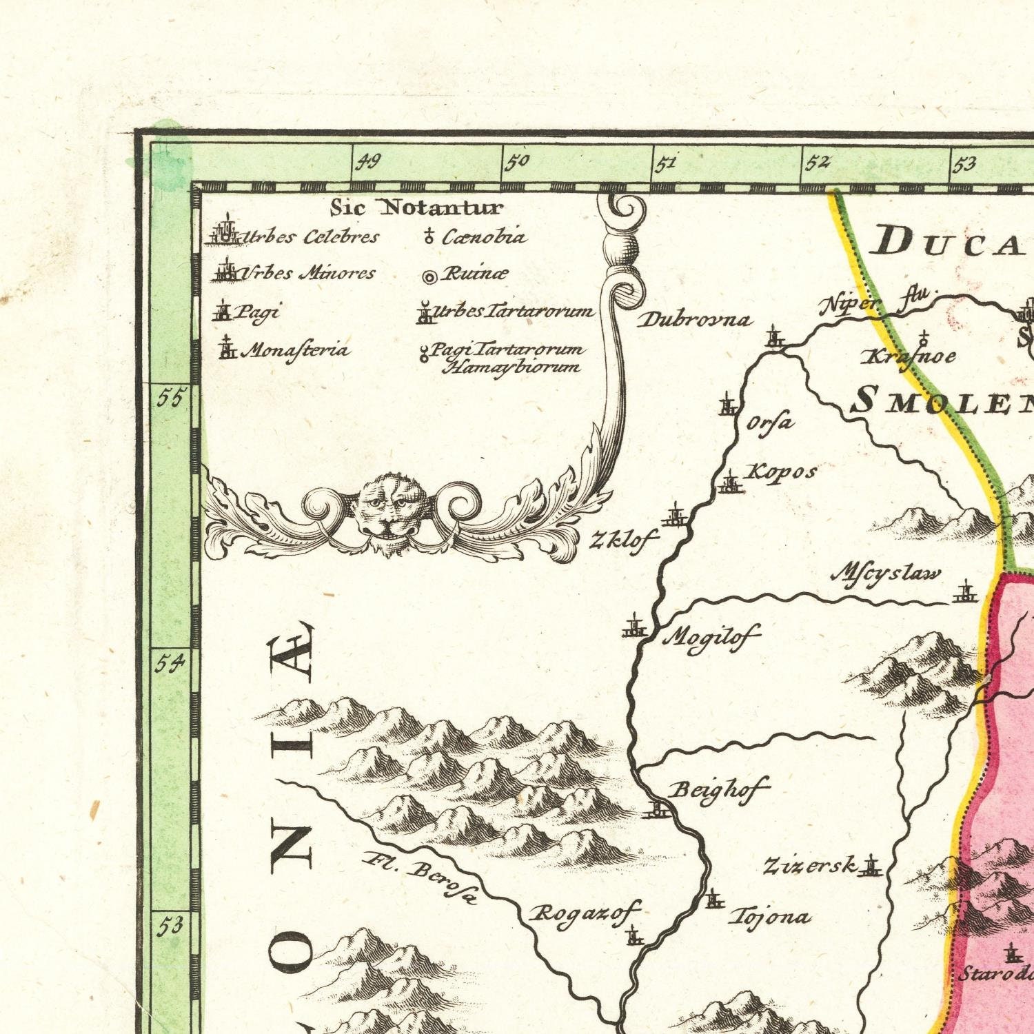 Old Map of Pontus Euxinus Black Sea 1720 Rare Map Antique | Etsy