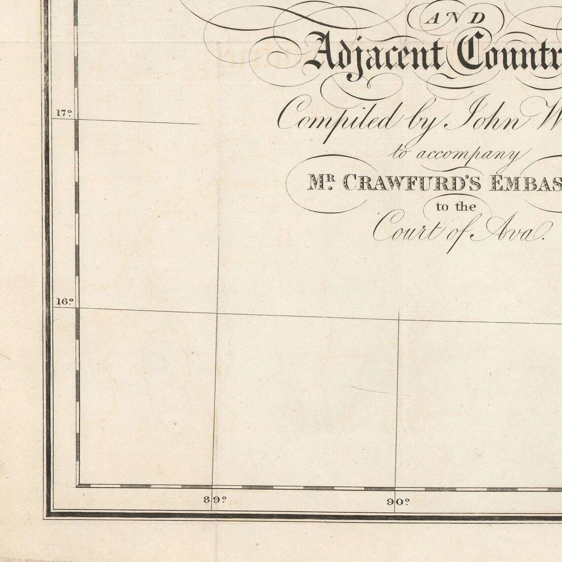 Old Map of Myanmar 1829 Antique Map of Burma Rare Fine - Etsy