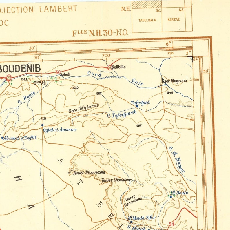 Old Map of Marrakech 1946 Fine Reproduction Large Map Fine - Etsy