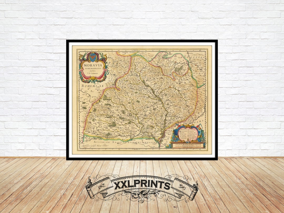 Moravia Map Print: 1640 Antique Fine Art Reproduction - Etsy