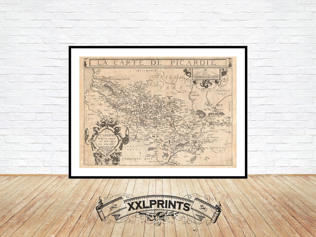 Picardy Map Print: 1592 Antique Fine Art Reproduction - Etsy