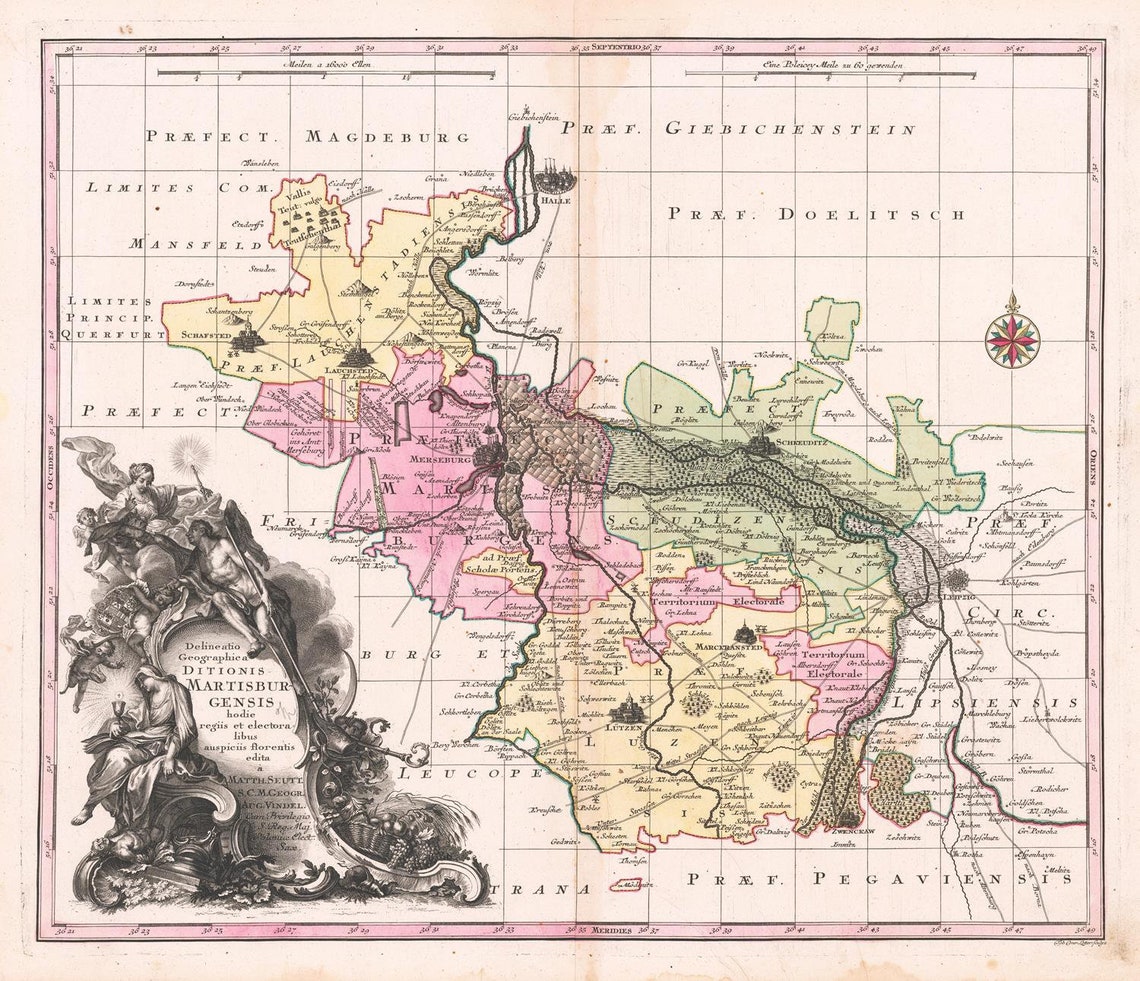 Eastern Germany Antique Map Print, 1730: Fine Art Reproduction - Etsy