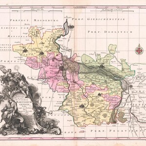 Eastern Germany Antique Map Print, 1730: Fine Art Reproduction - Etsy