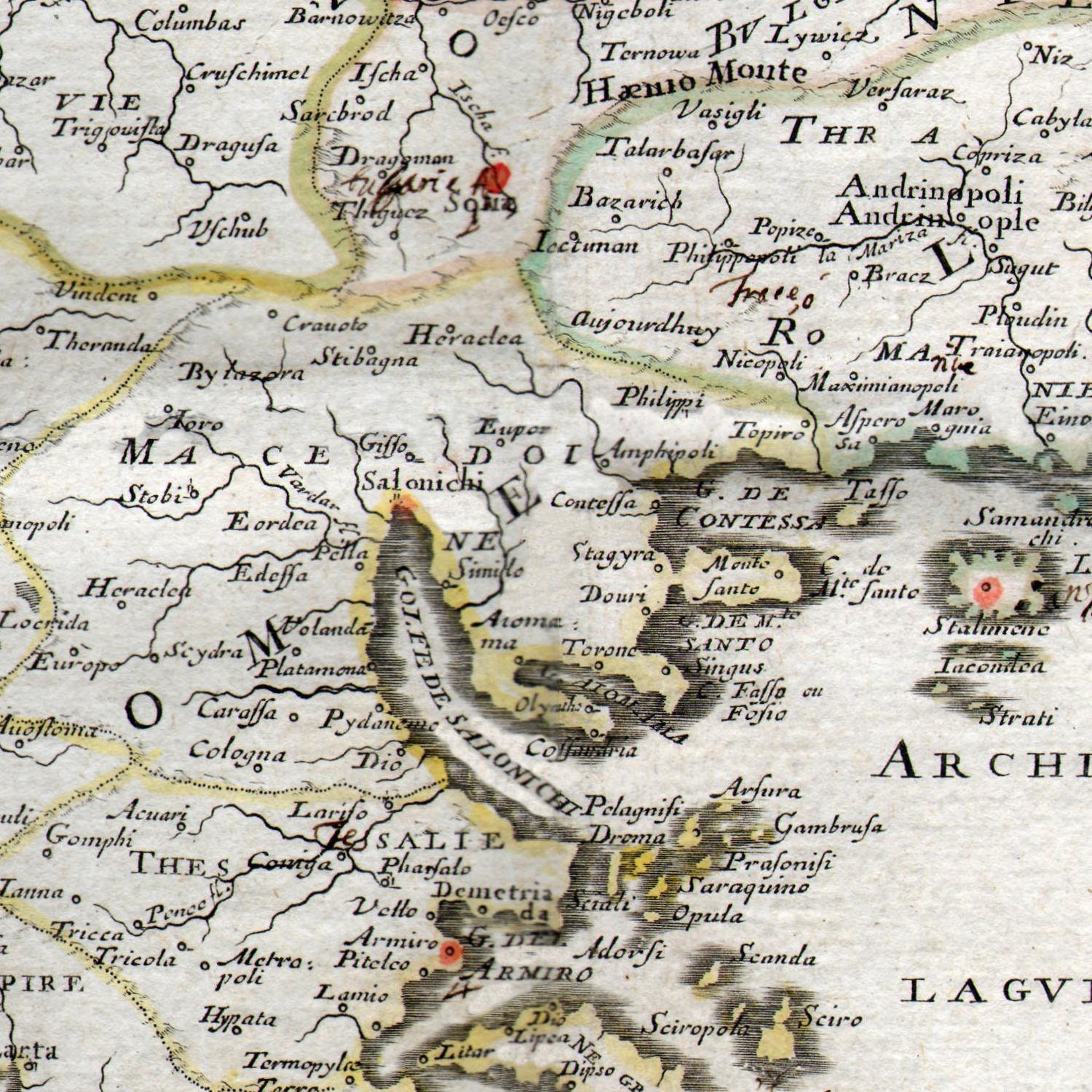 Ancient Map of Greece 1655 Rare Map Old Map Fine - Etsy