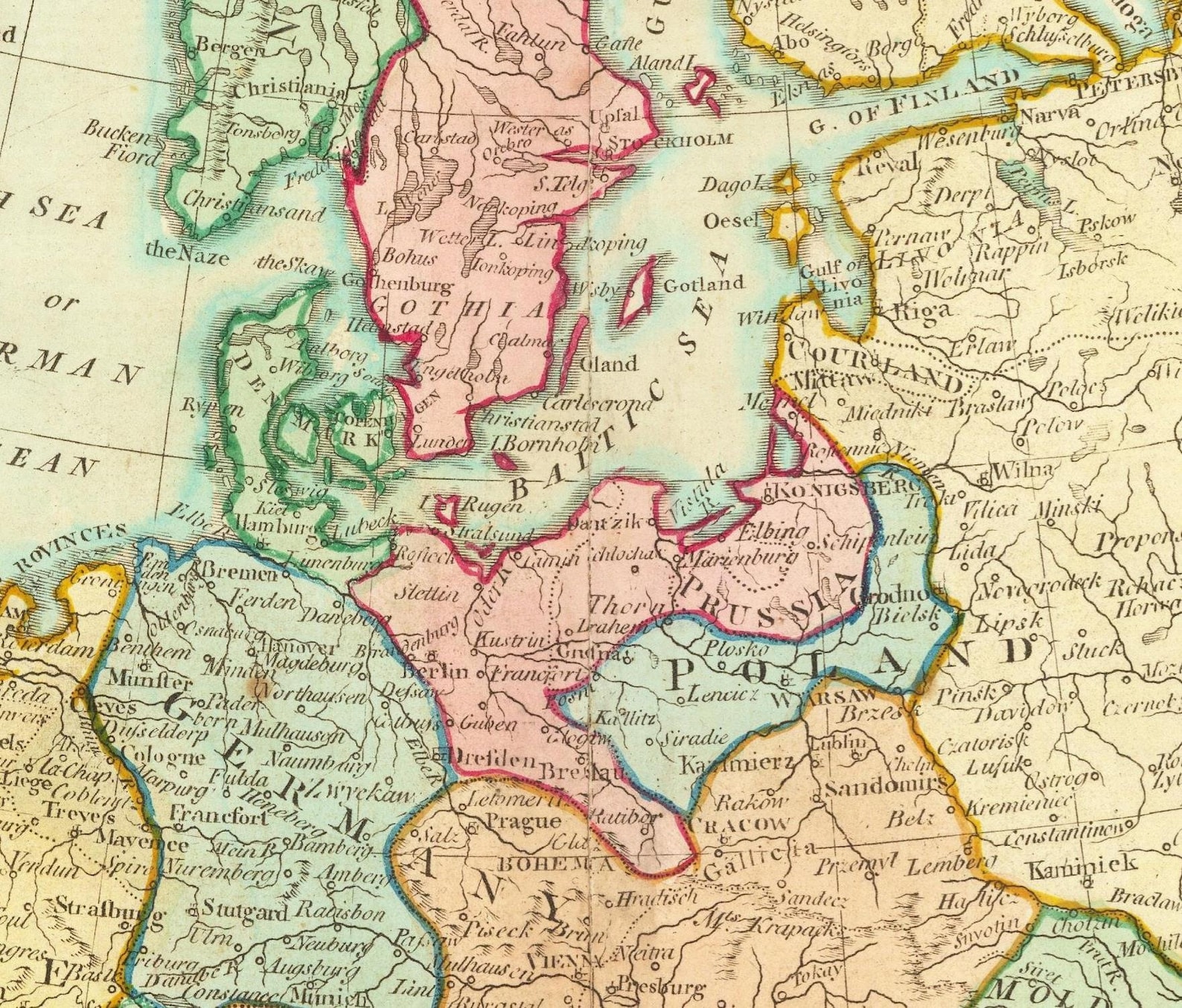 Old Map of Europe 1794 Antique Map Fine Reproduction Large - Etsy New ...