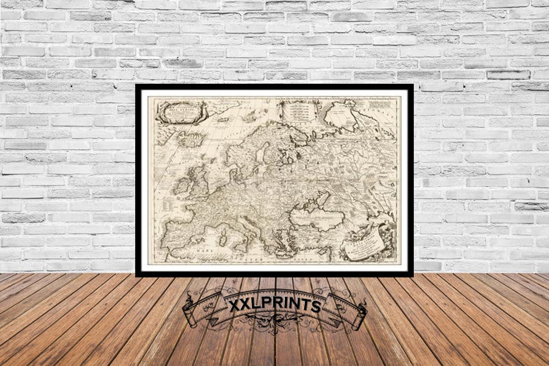 1692 Map of Europe: Antique Fine Art Giclée Print - Etsy