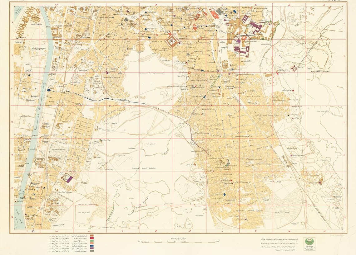 Old Map of Cairo1948islamic Monuments Mapbottomvery - Etsy