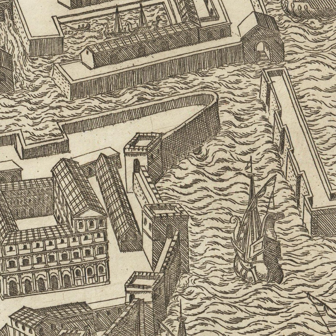 Ancient Map of Ostia 1602 Old View Very Rare Fine - Etsy