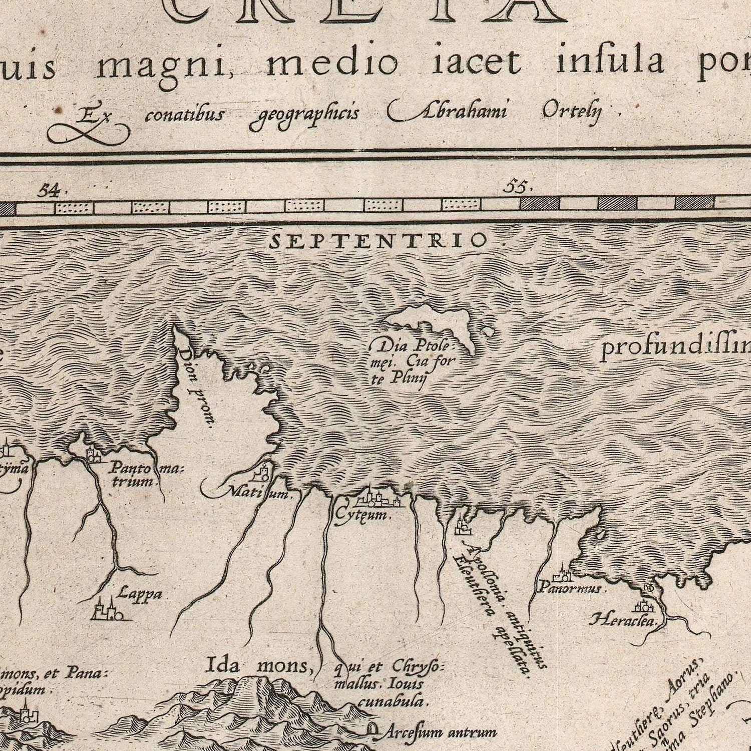Ancient Map of Crete 1585 Very Rare Fine Reproduction - Etsy