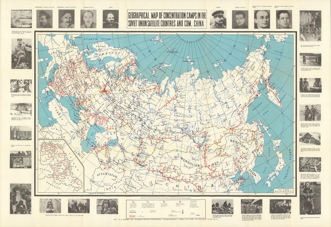 Mapa antiguo de la Unión Soviética mapa geográfico de los - Etsy México