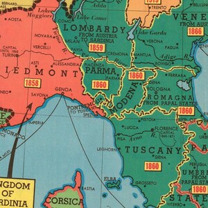 1939 Italy Map Print: Antique Fine Art Reproduction - Etsy