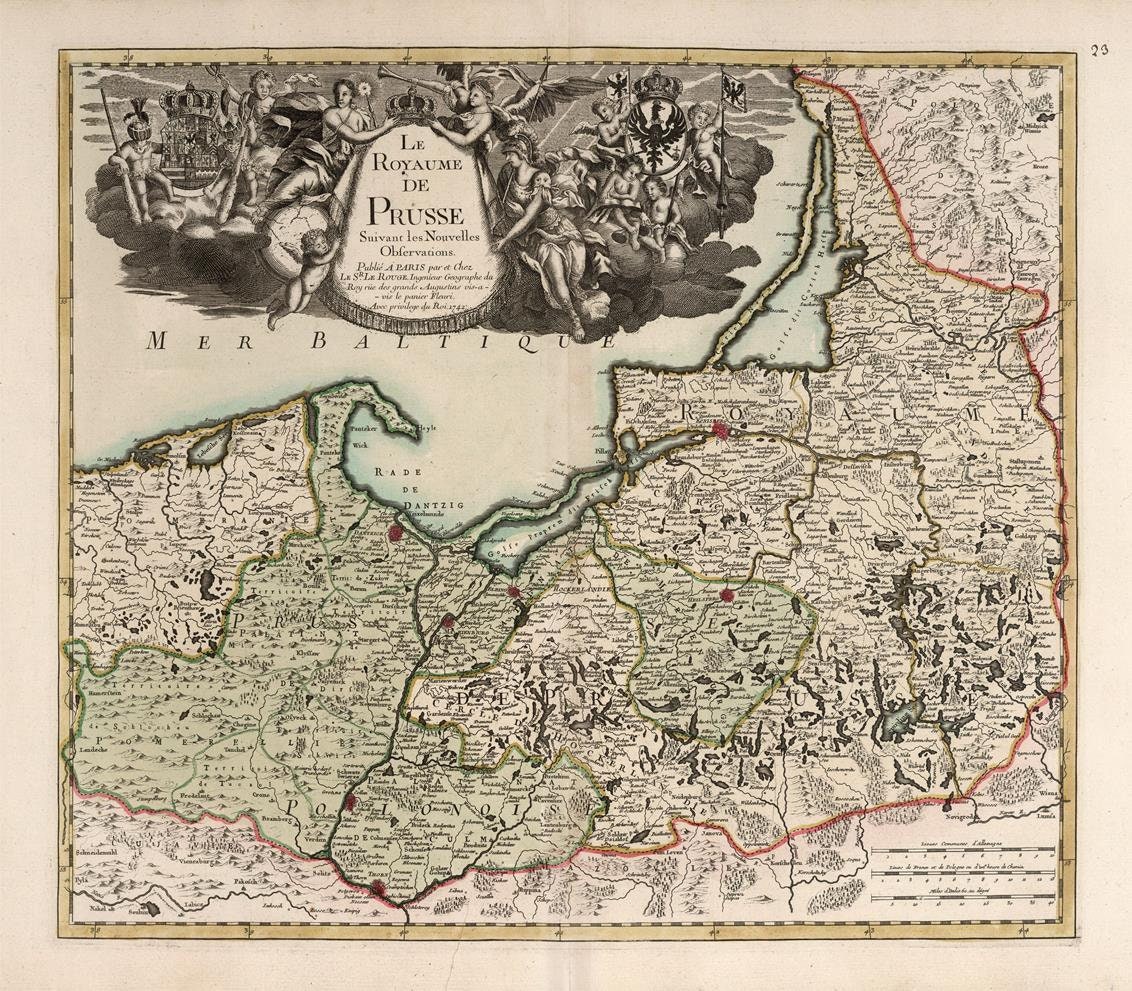 Antique Map of Prussia 1742 Very Rare Map Fine | Etsy