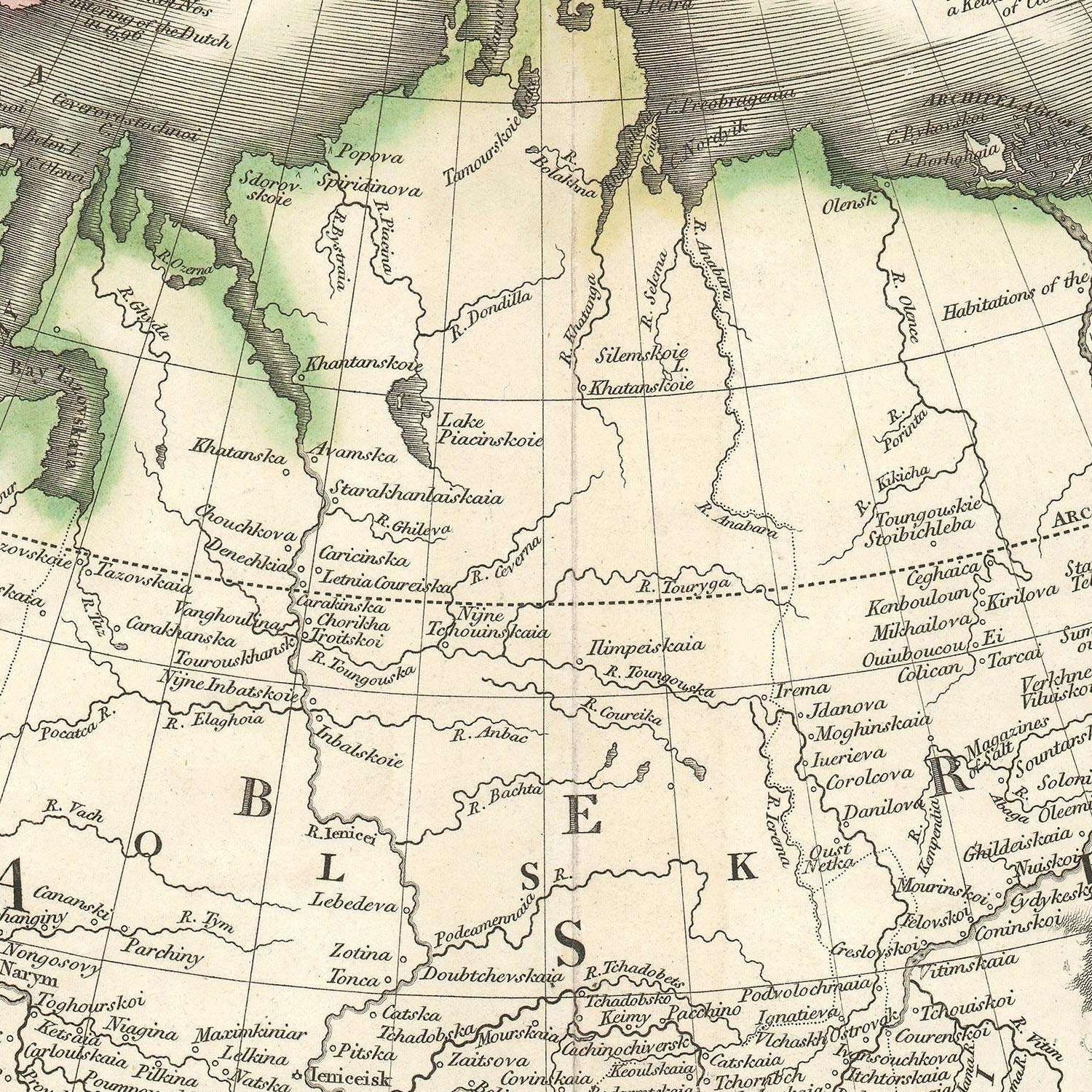 Old Map of Russian Empire 1814. Antique Map Fine - Etsy