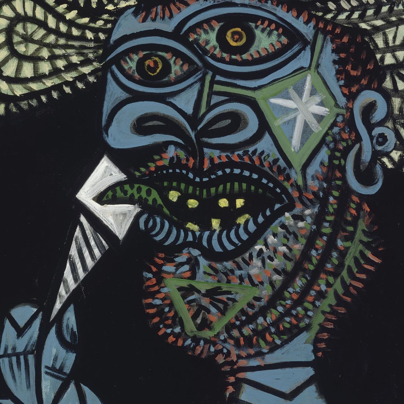 Pablo Picasso Man in straw hat 1938 fine reproduction | Etsy