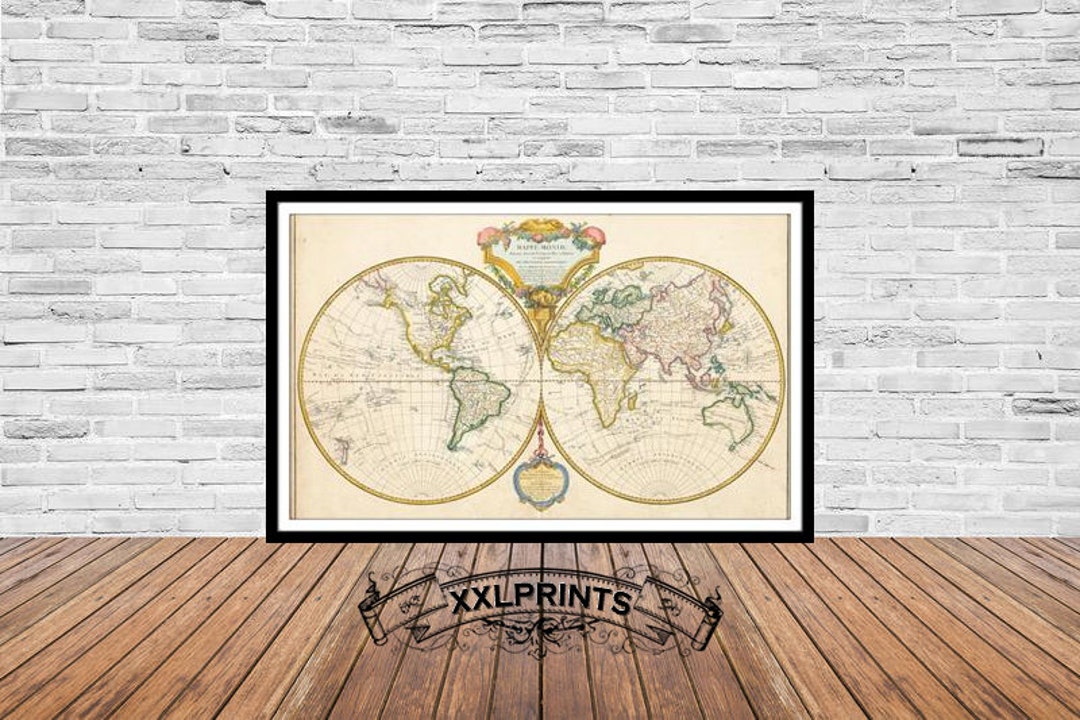 1804 World Map Print: Antique Fine Art Reproduction - Etsy