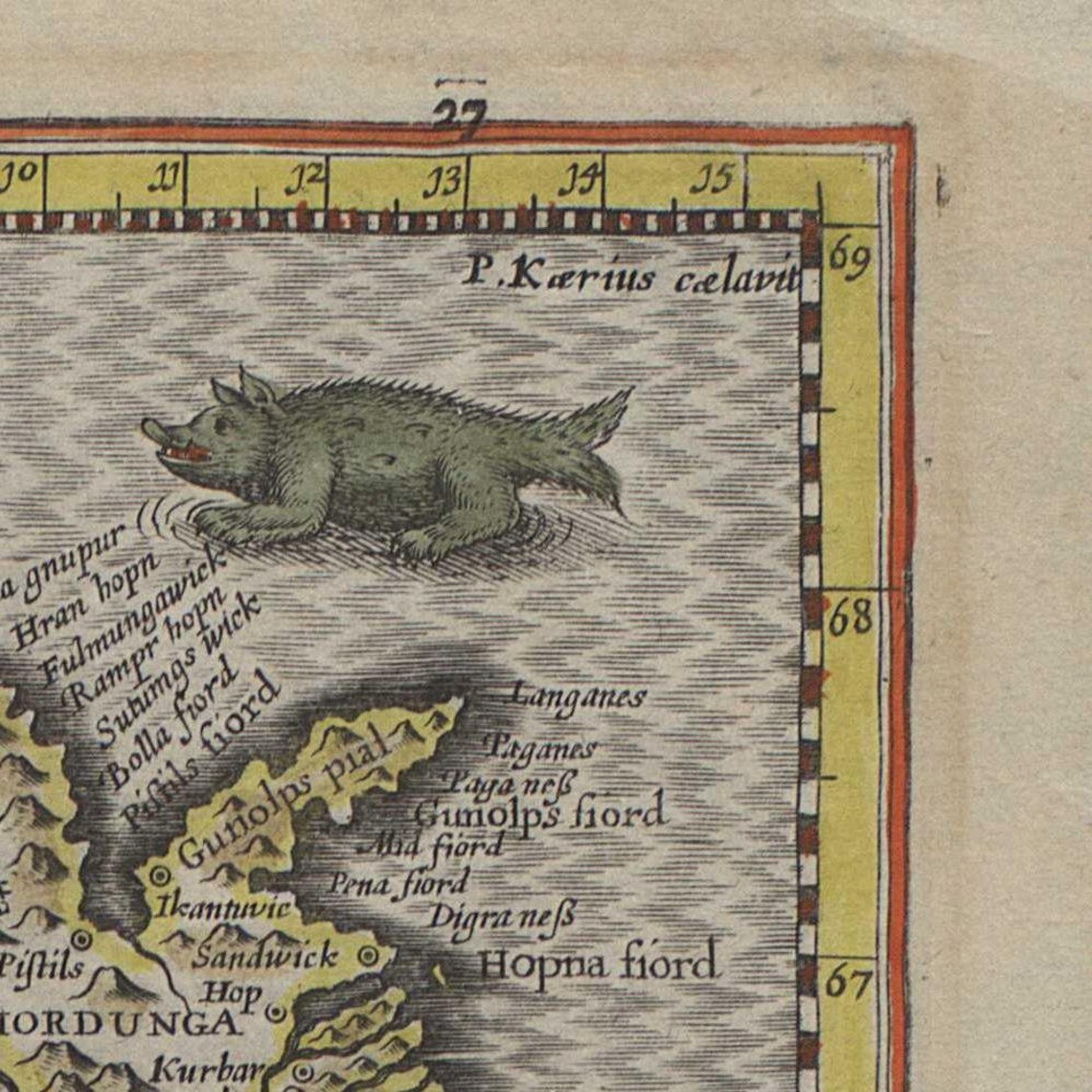 Ancient Map of Iceland 1630 Rare Map Antique Fine | Etsy
