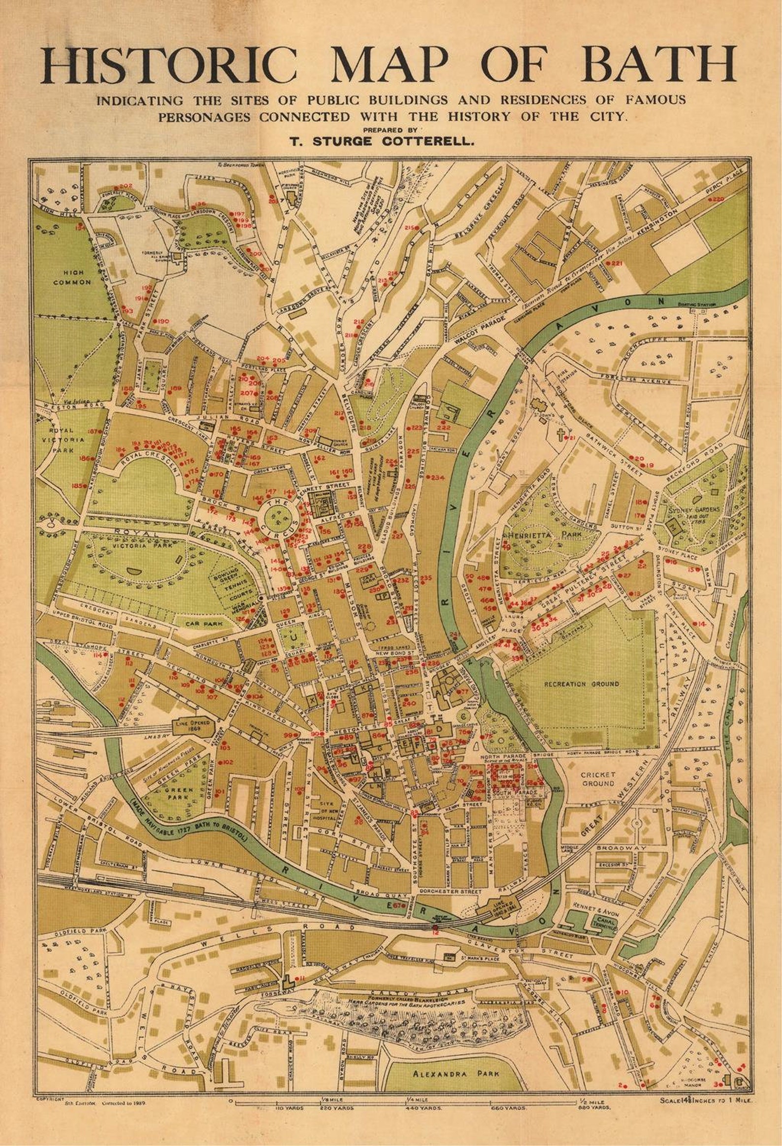 Vintage Bath Map Print: 1939 Historic City Plan, United Kingdom - Etsy