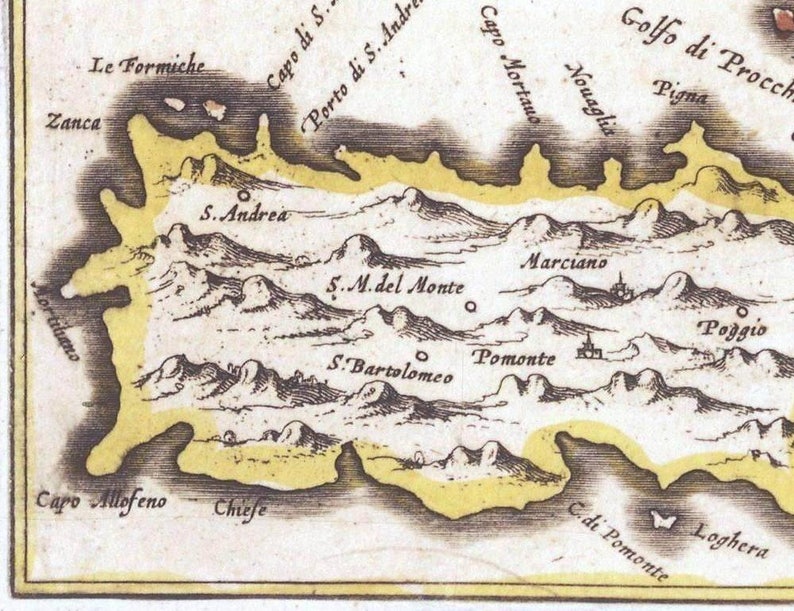 Ischia Italy Map Print: 16th Century Antique Decor - Etsy
