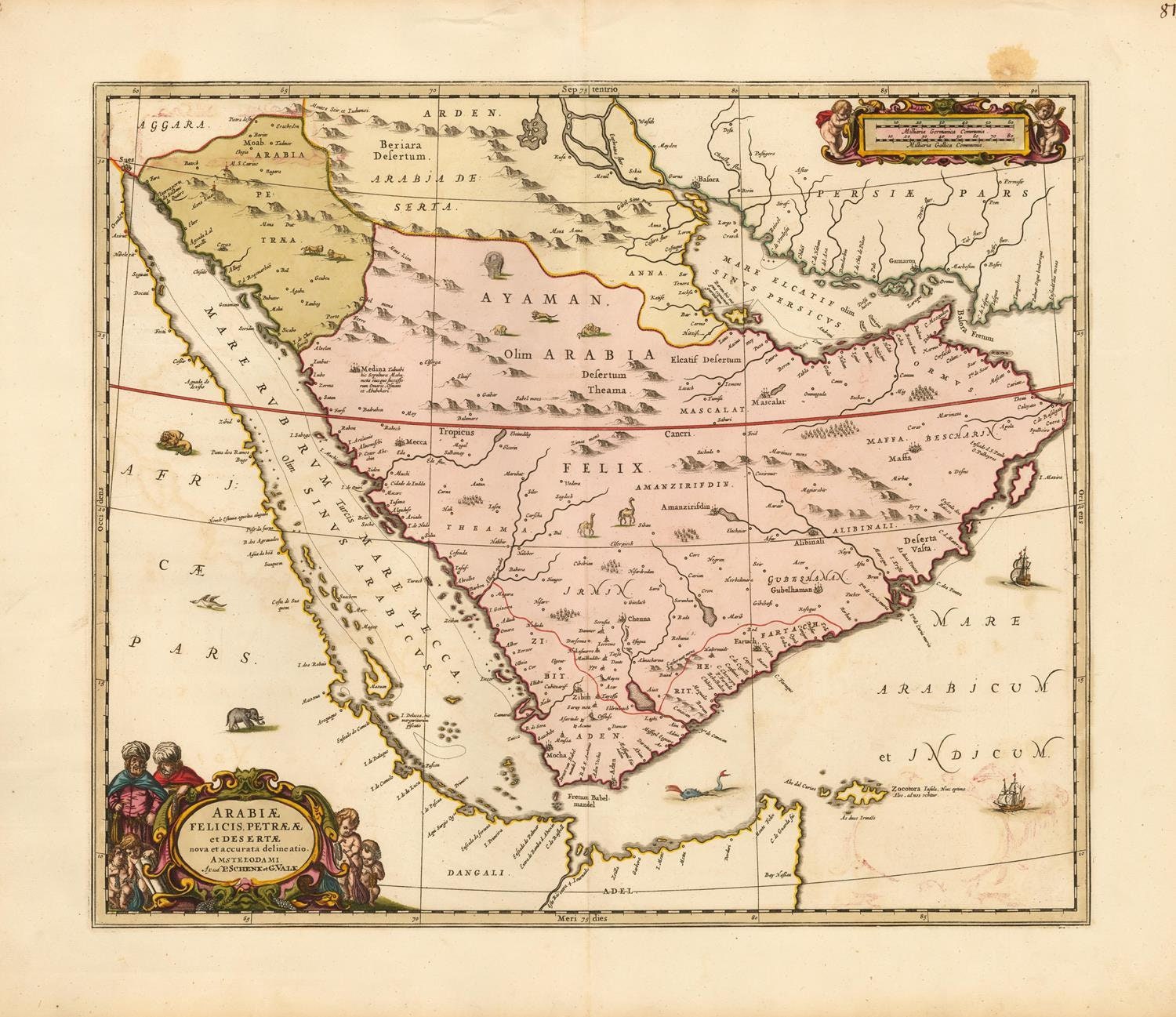 Antique Arabia Map Print: 1700s Fine Art Reproduction - Etsy