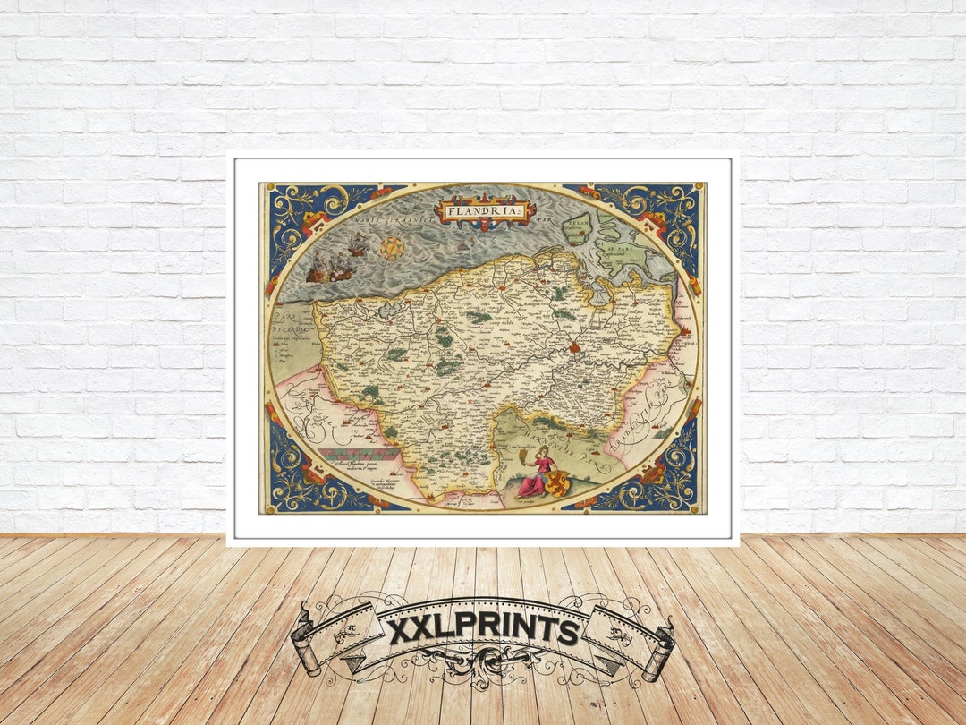 Ancient Flanders Map Print, 1573: Fine Art Reproduction - Etsy