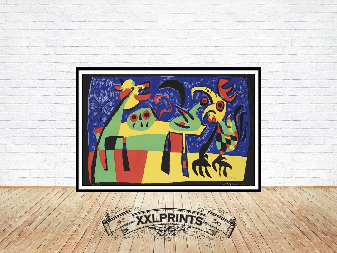 Joan Miro - Dog Barking at the Moon - Surrealist Fine Art Print - Etsy