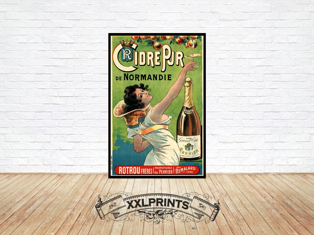 Vintage Normandy Cider Poster: Rotrou Brothers, 1899 Fine Art Print - Etsy