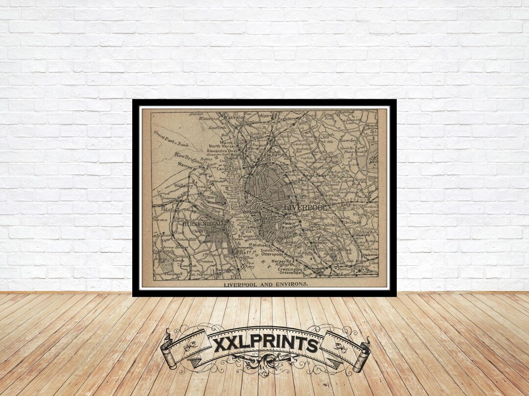 Antique Liverpool Map Print: 1902 Fine Art Reproduction - Etsy