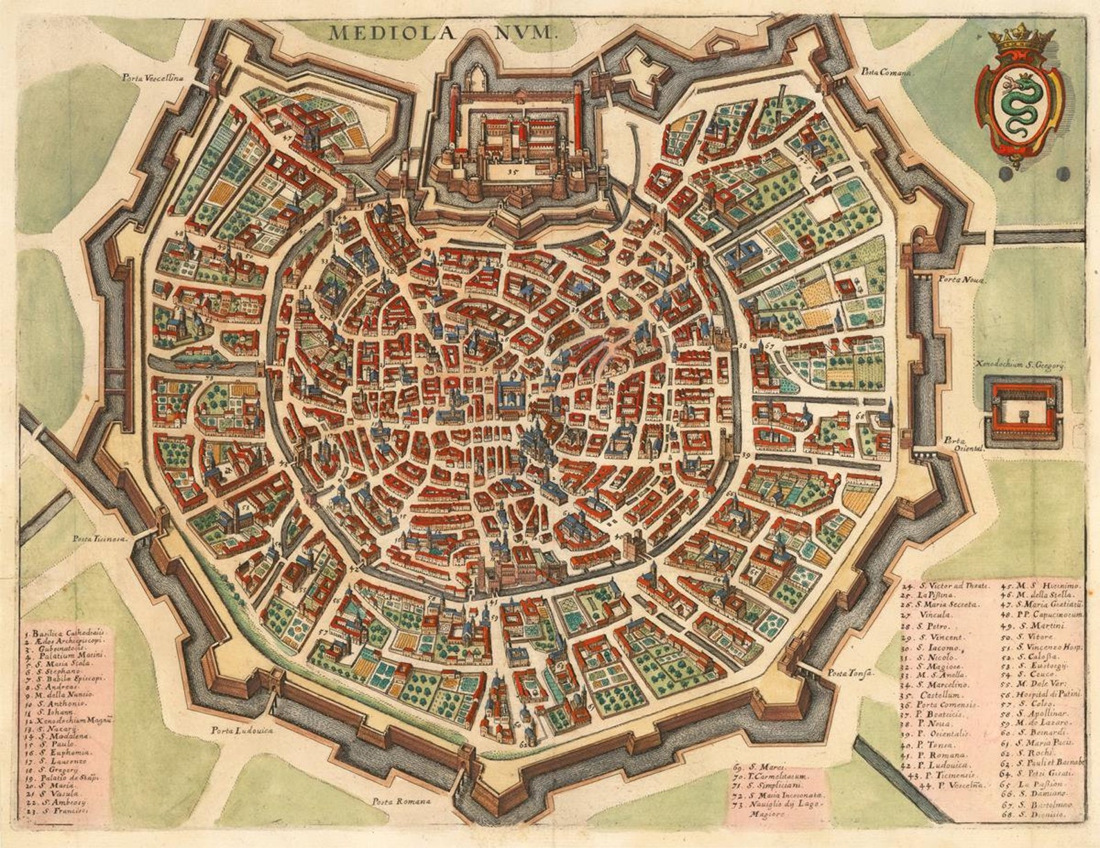 Milan Italy Map Print: 1636 Antique City Plan Reproduction - Etsy