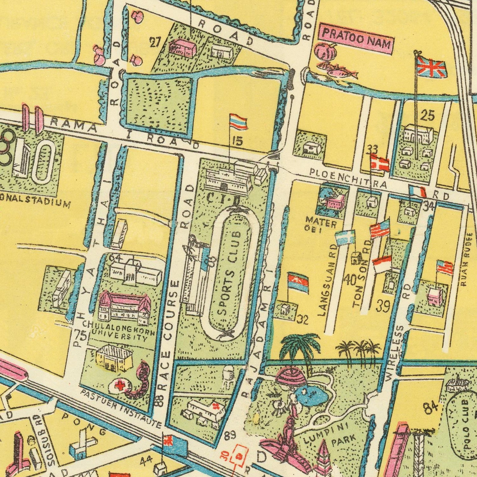 Bangkok Map Print: 1954 City Plan, Fine Art Reproduction - Etsy
