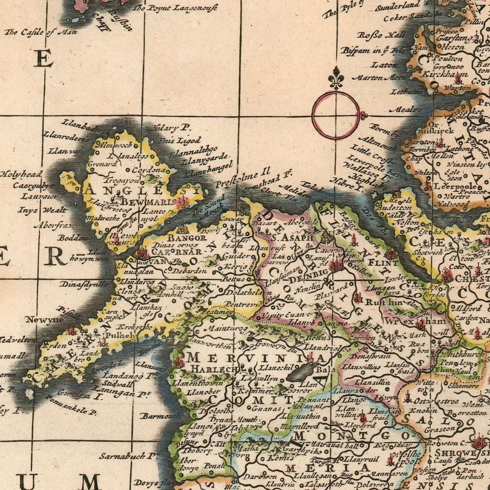 Antique Map of England & Wales 1710: Fine Art Print - Etsy